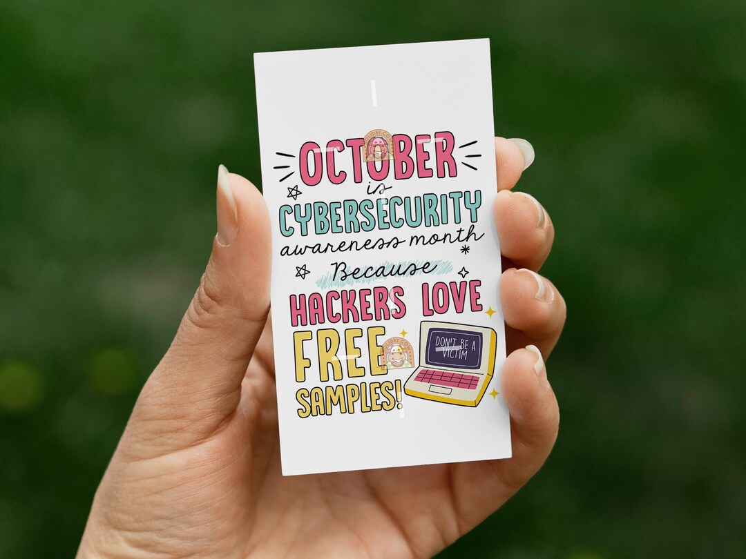 Cybersecurity Month Tag Printable, Cybersecurity Awareness Month Tags ...