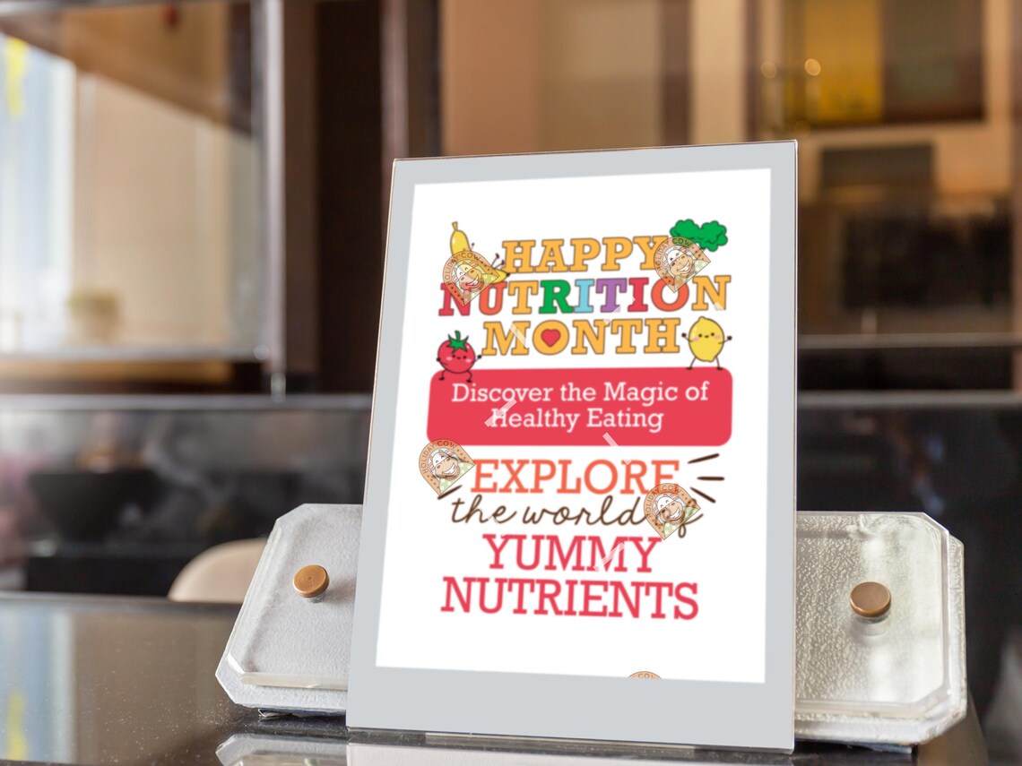 Nutrition Month Gift Printable, School Nutrition Month Décor, Nutrition ...