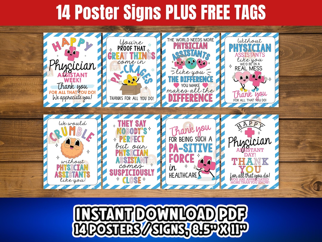 Physician Assistant Week Sign Printable, Physician Assistant Day Poster ...