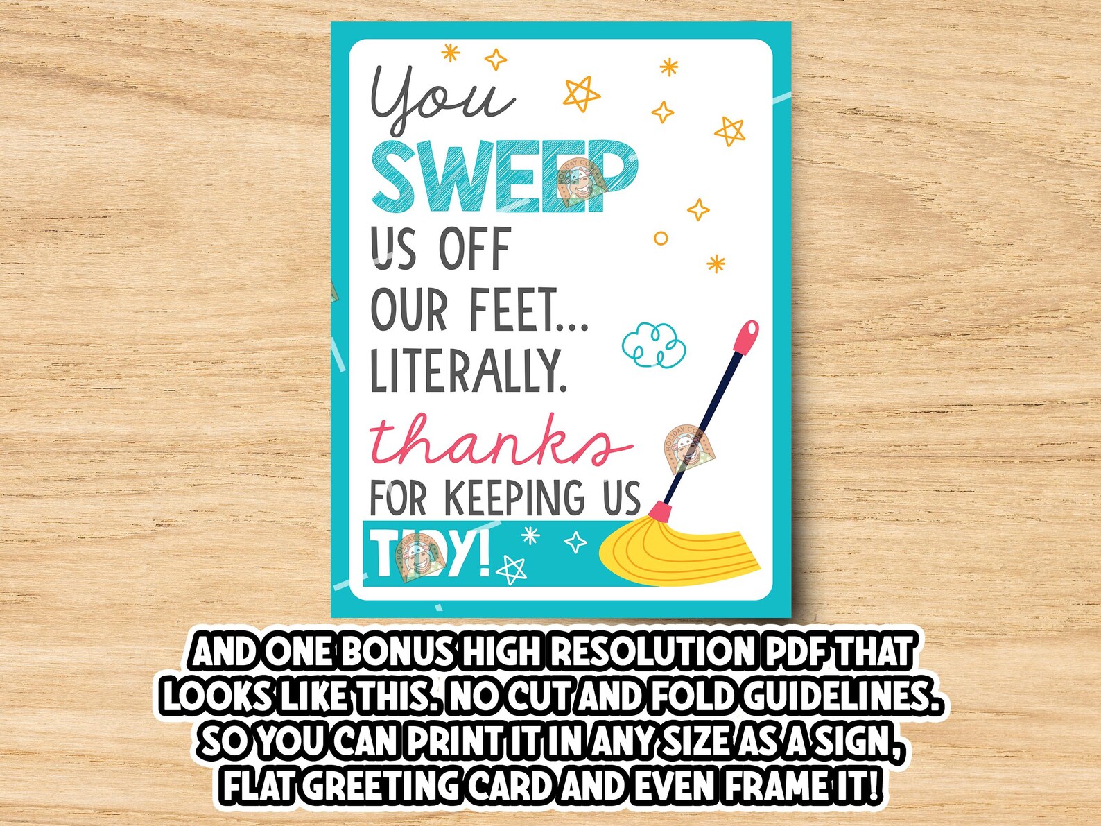 Custodian Appreciation Printable, Custodian Day Sign, Thank You ...