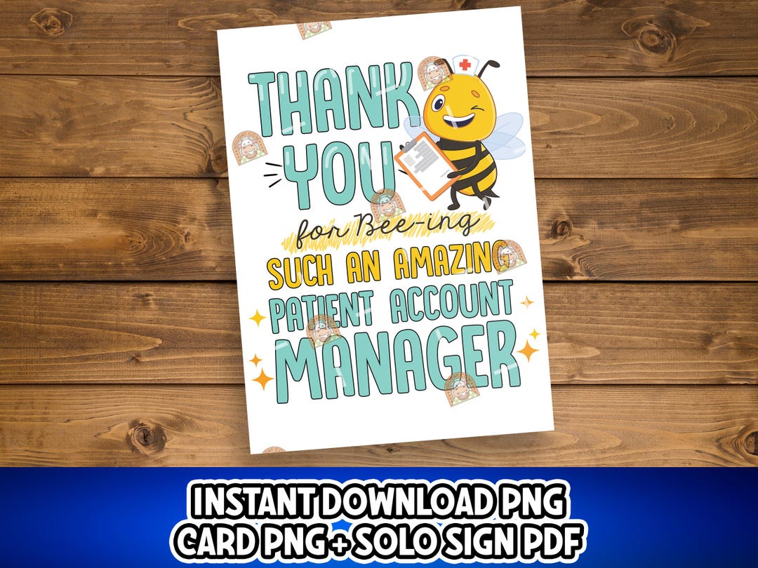 Patient Account Manager Card Printable, PAM Week Sign, PAM Week Card ...
