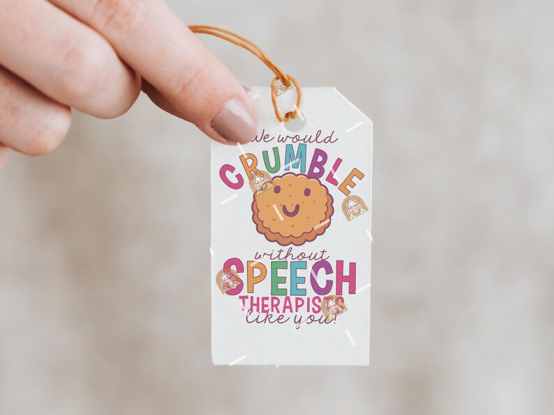 Speech Therapist Gift Tag, Printable Speech Therapist Thank You Speech ...