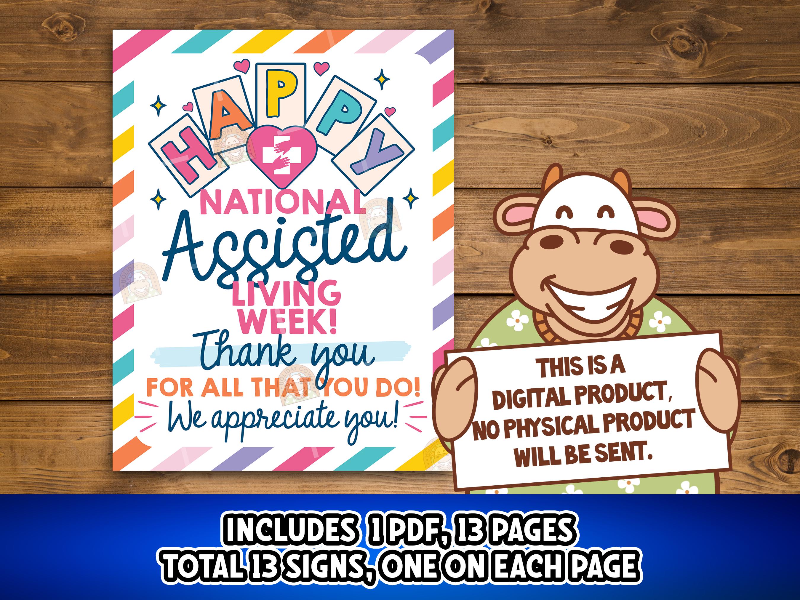 Assisted Living Week Signs Printable, National Assisted Living Week ...