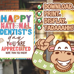 Printable Dental Signs, Dental Assistant Week Poster, Dentist's Day ...