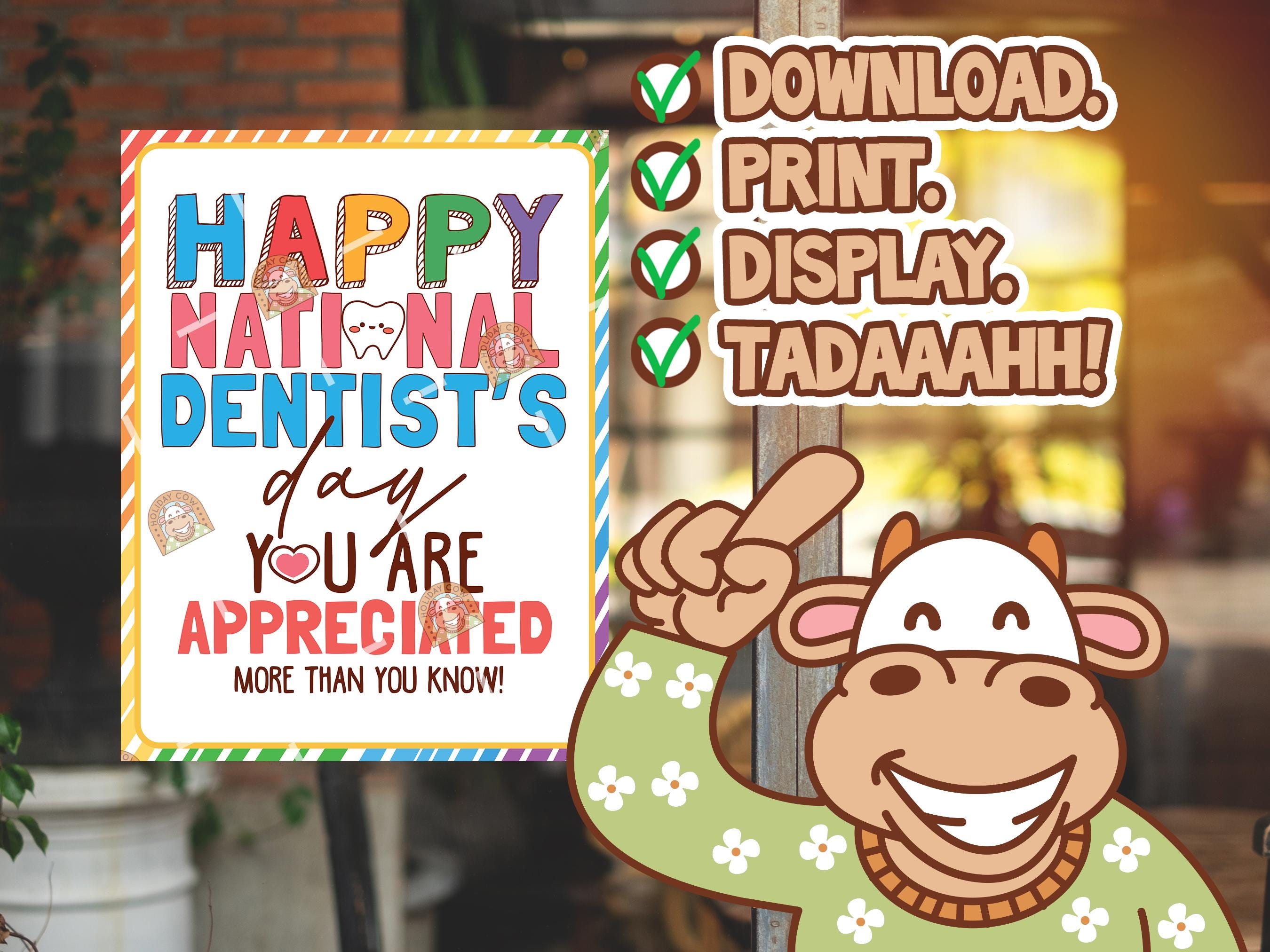 Printable Dental Signs, Dental Assistant Week Poster, Dentist's Day ...