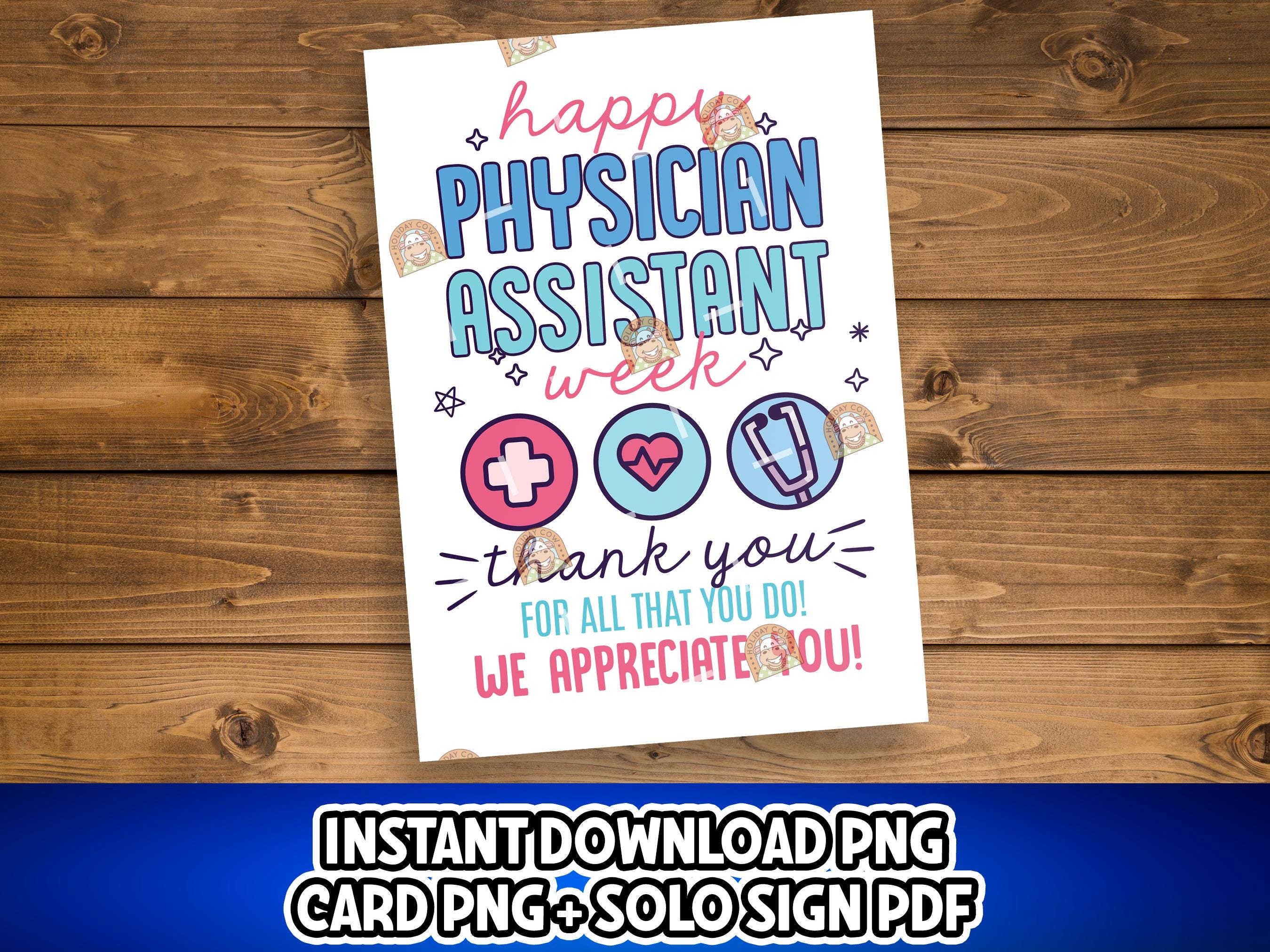 Physician Assistant Week Gift Printable, Physician Associate Card ...