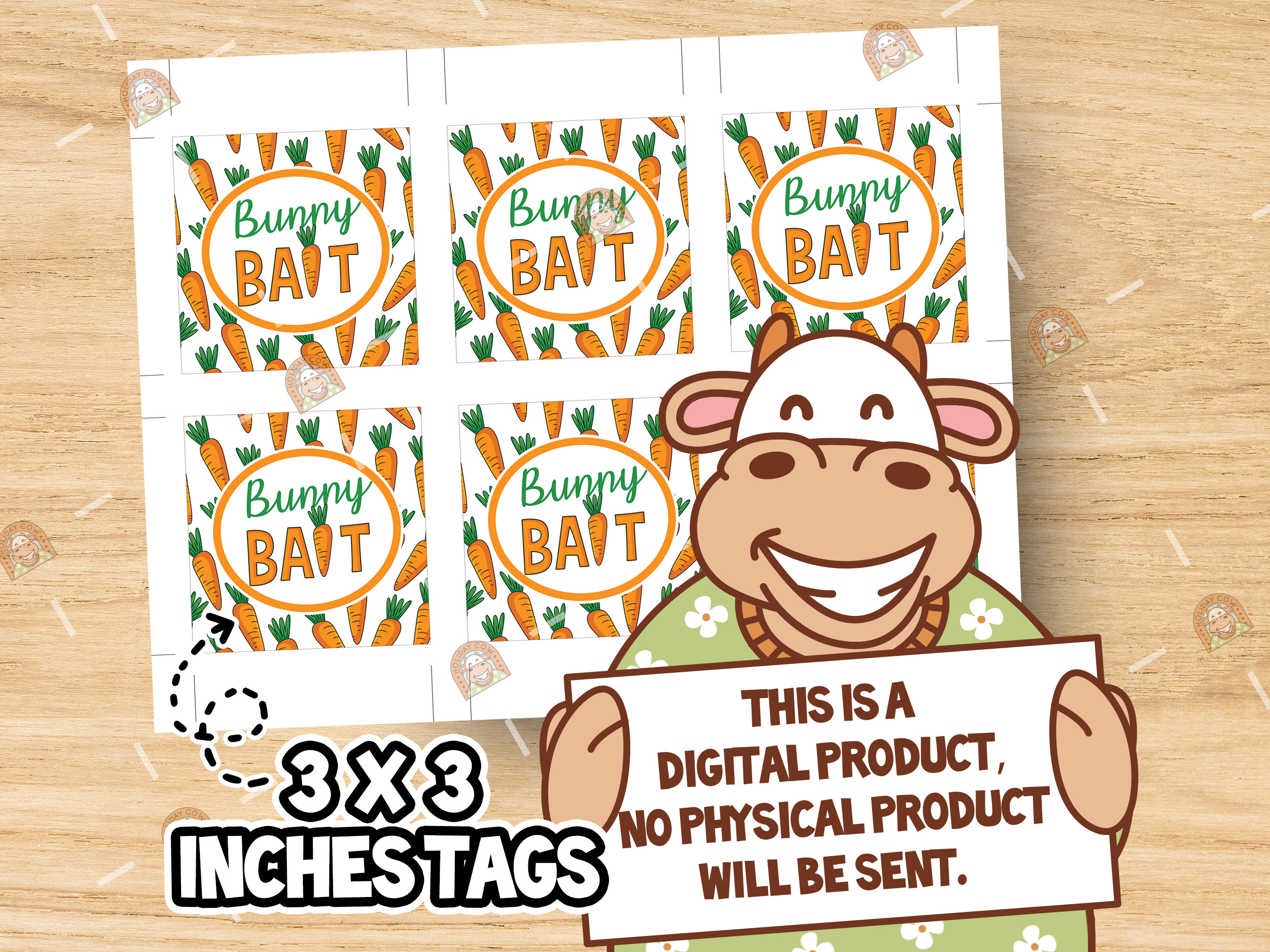 Printable Bunny Bait Tag, Printable Easter Cookie Tag, Easter Spring ...