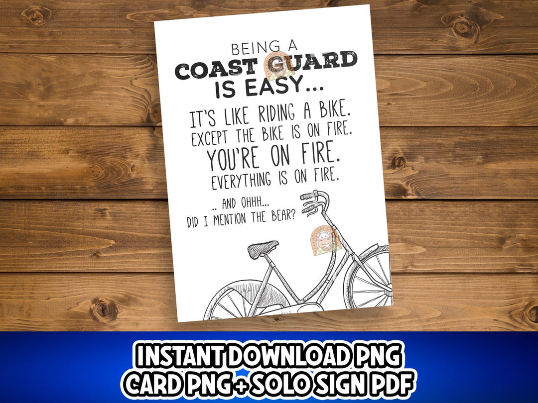 Coast Guard Card, Coast Guard Day Gift, Military Coast Guard Gift ...