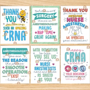 Anesthesia Care Team Signs Printable, CRNA Week Poster, Nurse ...