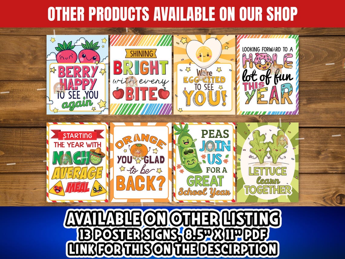 Lunchroom Back to School Tag, Printable First Day of School Tag for ...