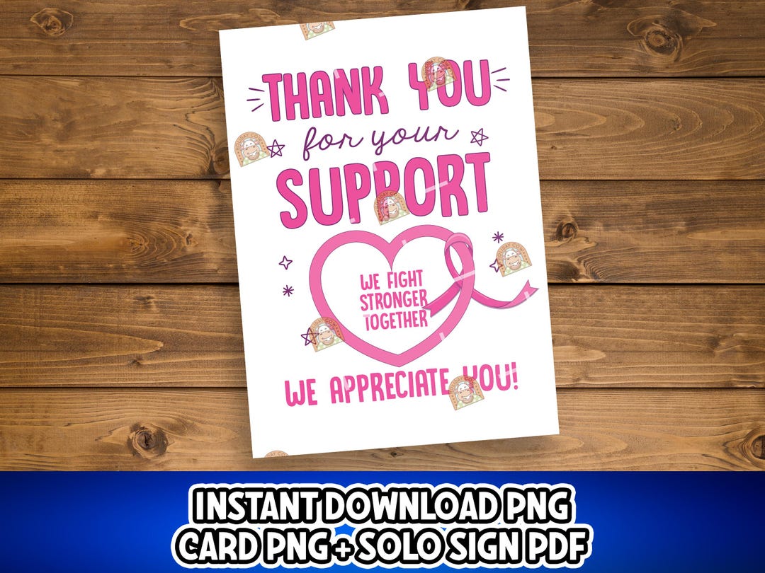 Thank You Breast Cancer Support Gift, Breast Cancer Awareness Month ...