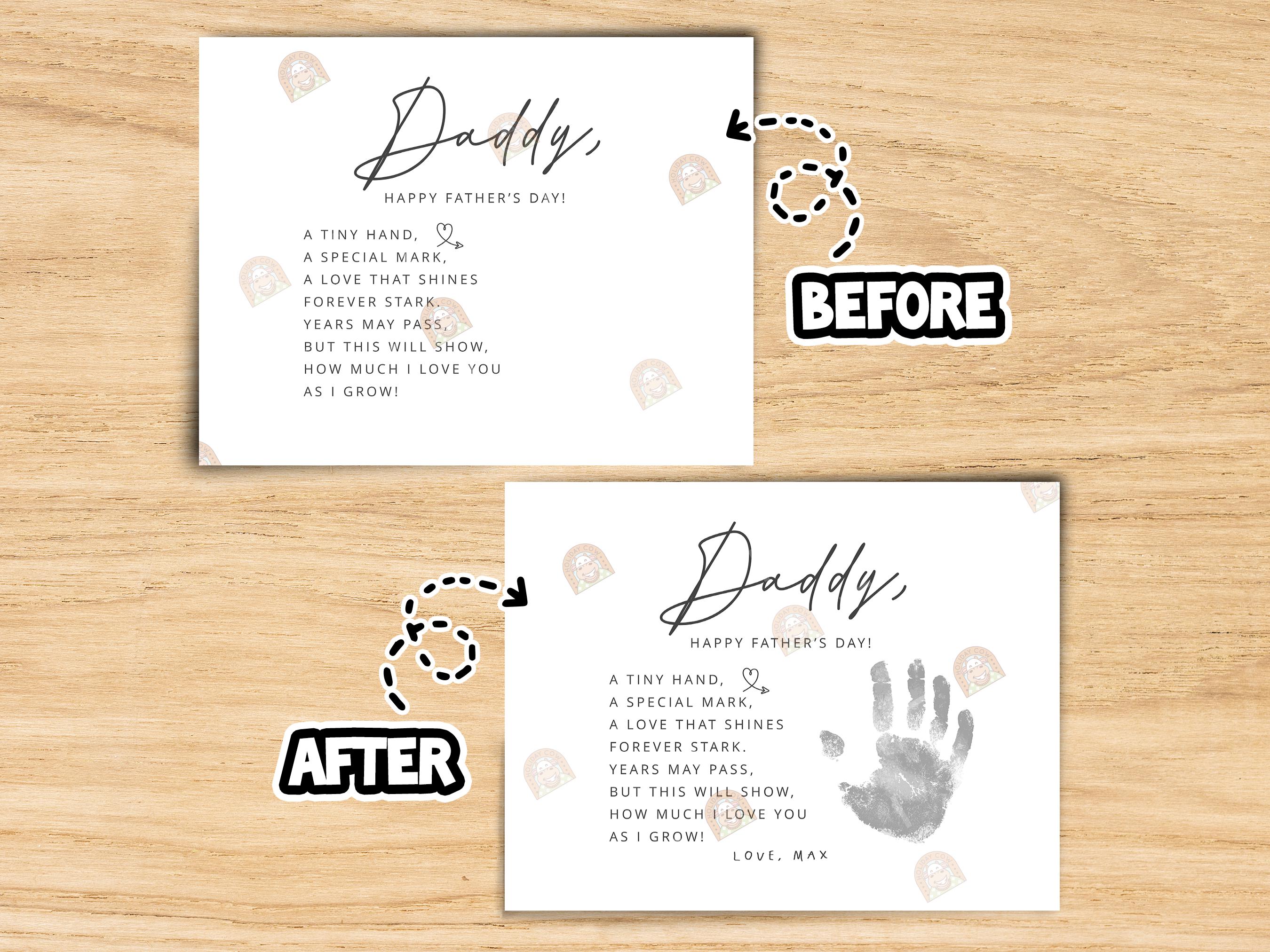 Father's Day Gift, Dad Handprint Printable, Daddy Handprint Poem ...