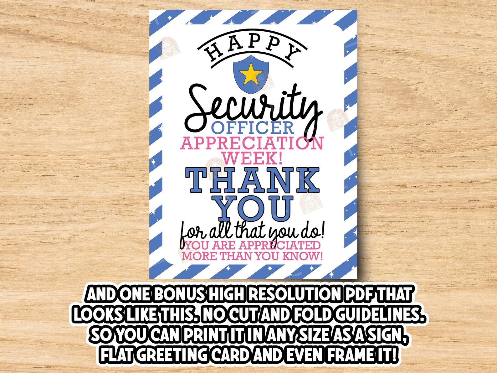 Security Officers Week Sign Printable, Security Officers Appreciation ...