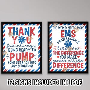 EMS Week Signs Printable, EMS Week Decor, EMS Appreciation Poster ...