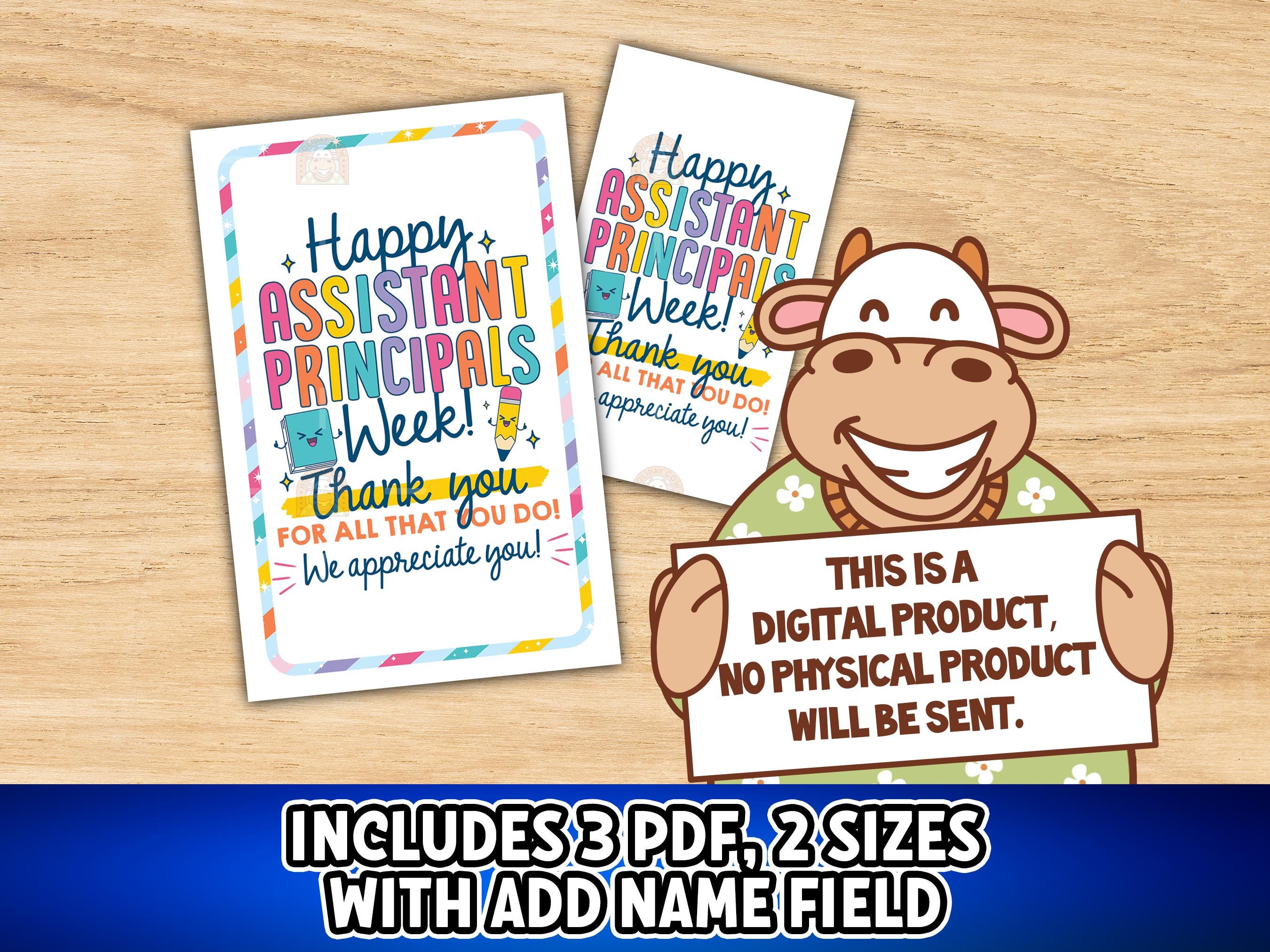 Assistant Principals Week Gift Tag Printable, Assistant Principal ...