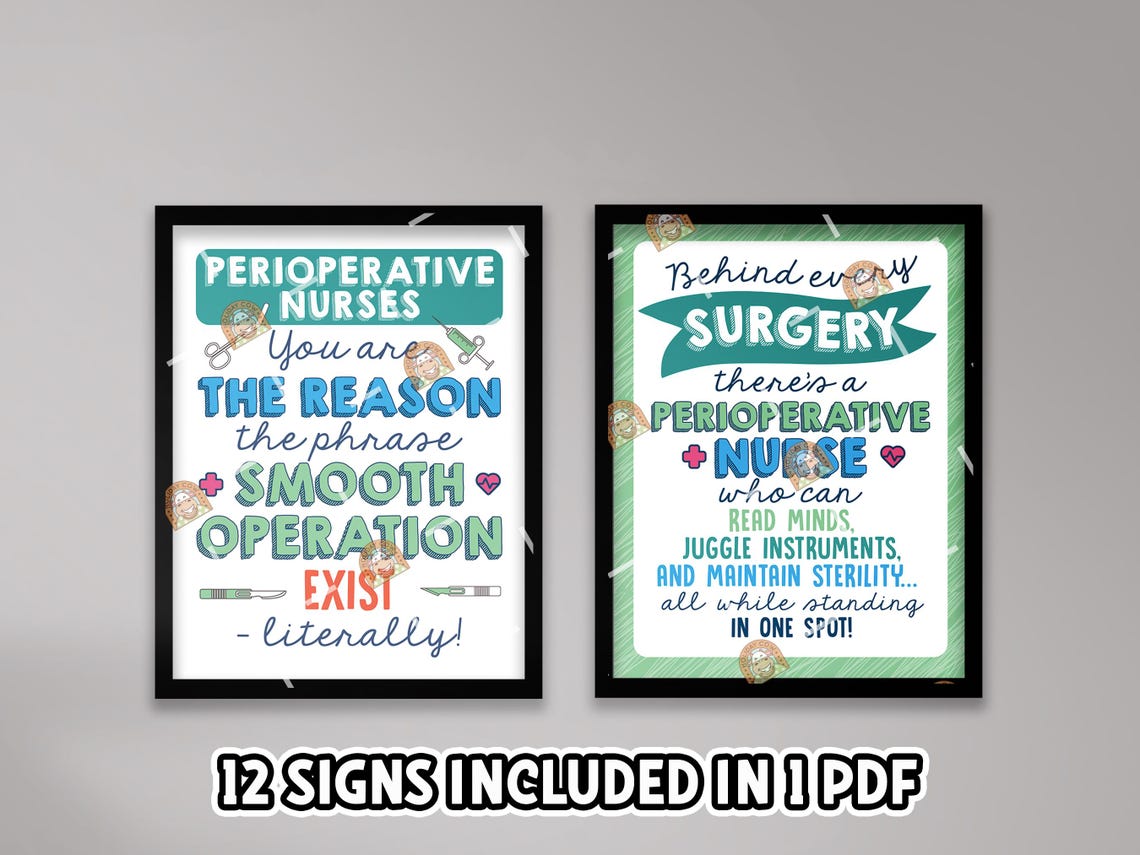 Perioperative Nurses Week Signs Printable, Operating Room Nurse Week ...