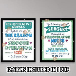 Perioperative Nurses Week Signs Printable, Operating Room Nurse Week ...