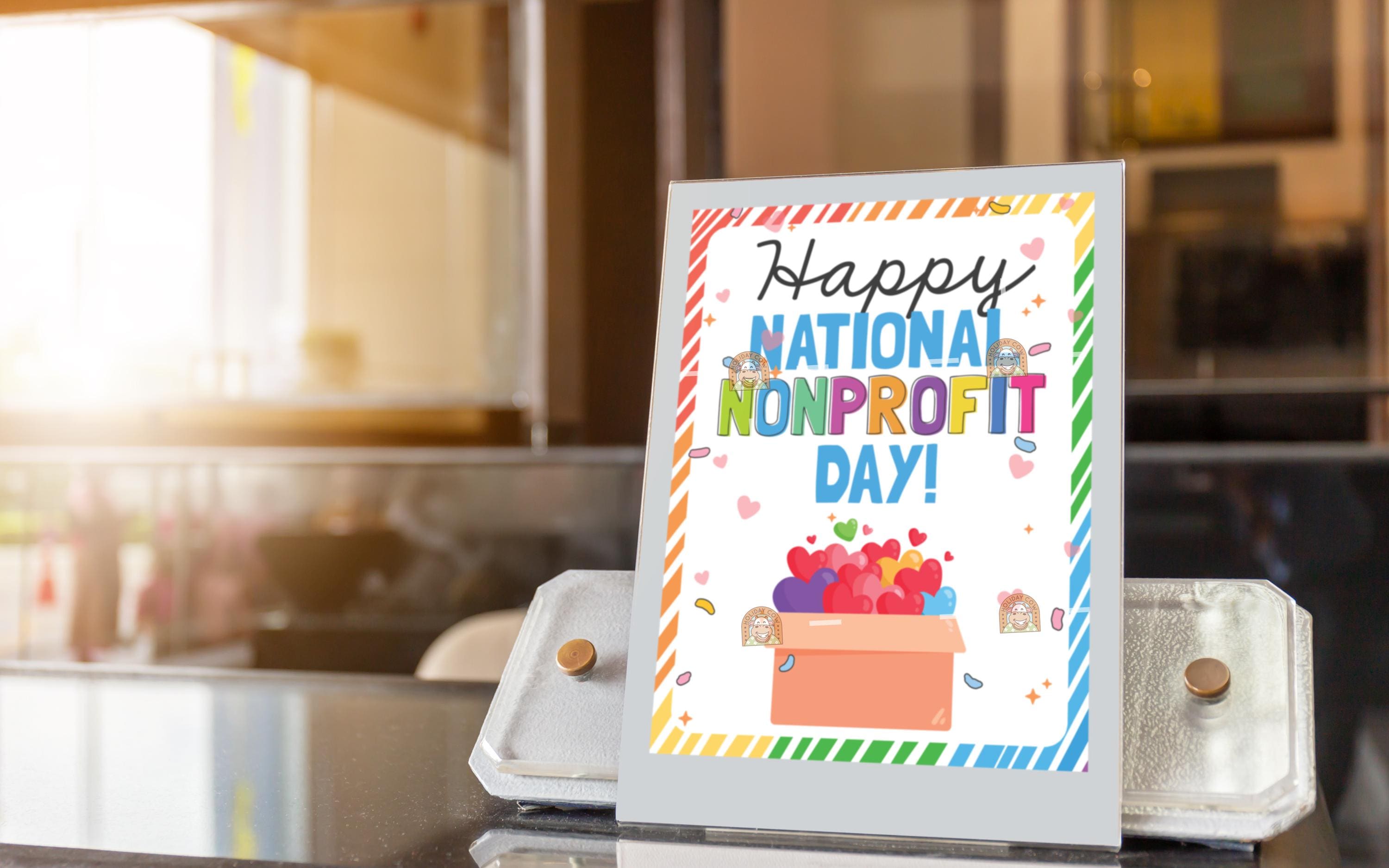 National Nonprofit Day Signs Printable Bundle, Happy Nonprofit Day ...