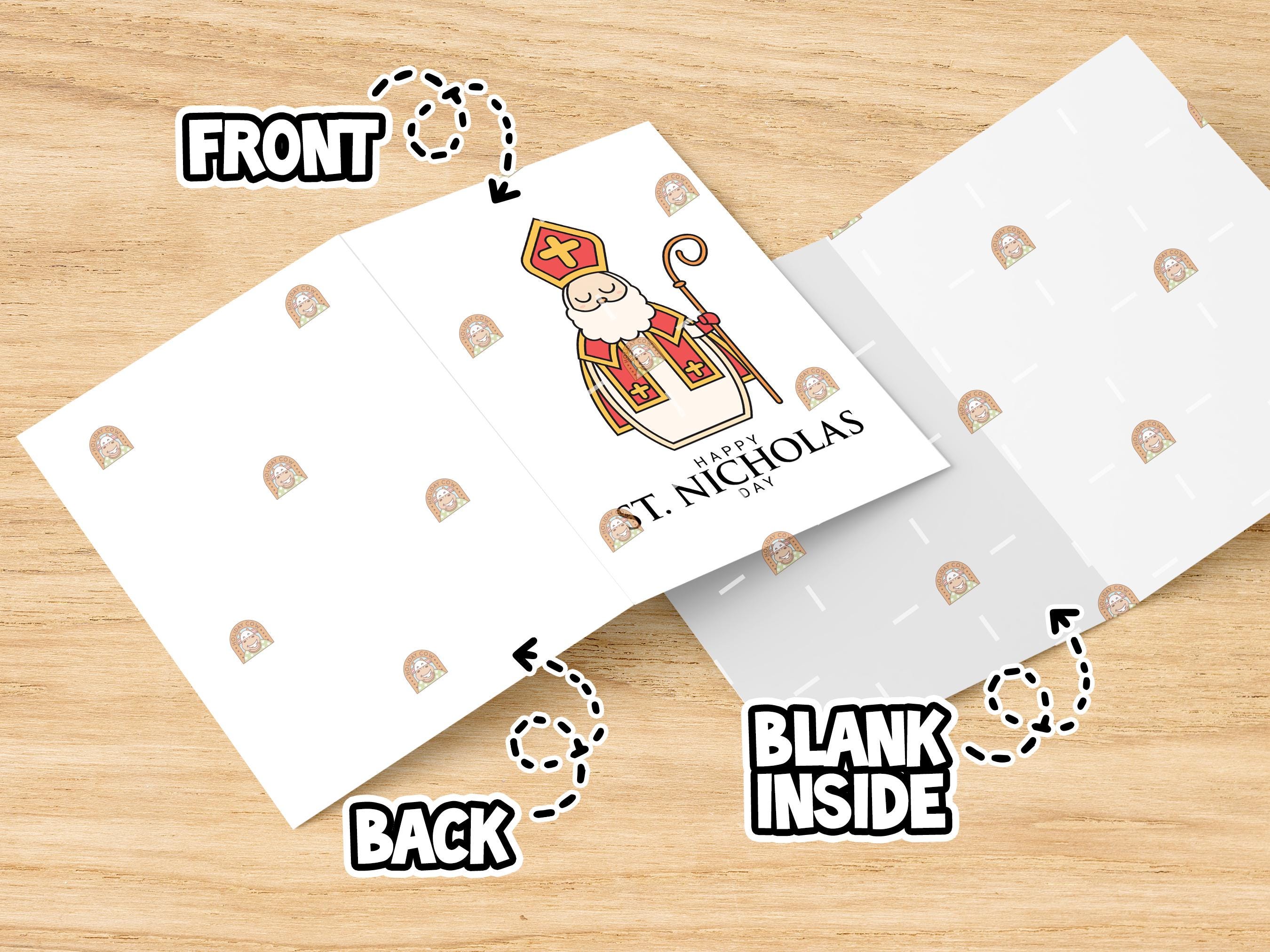 St Nicholas Day Card Printable, Saint Nicholas Day Sign, St. Nicholas ...