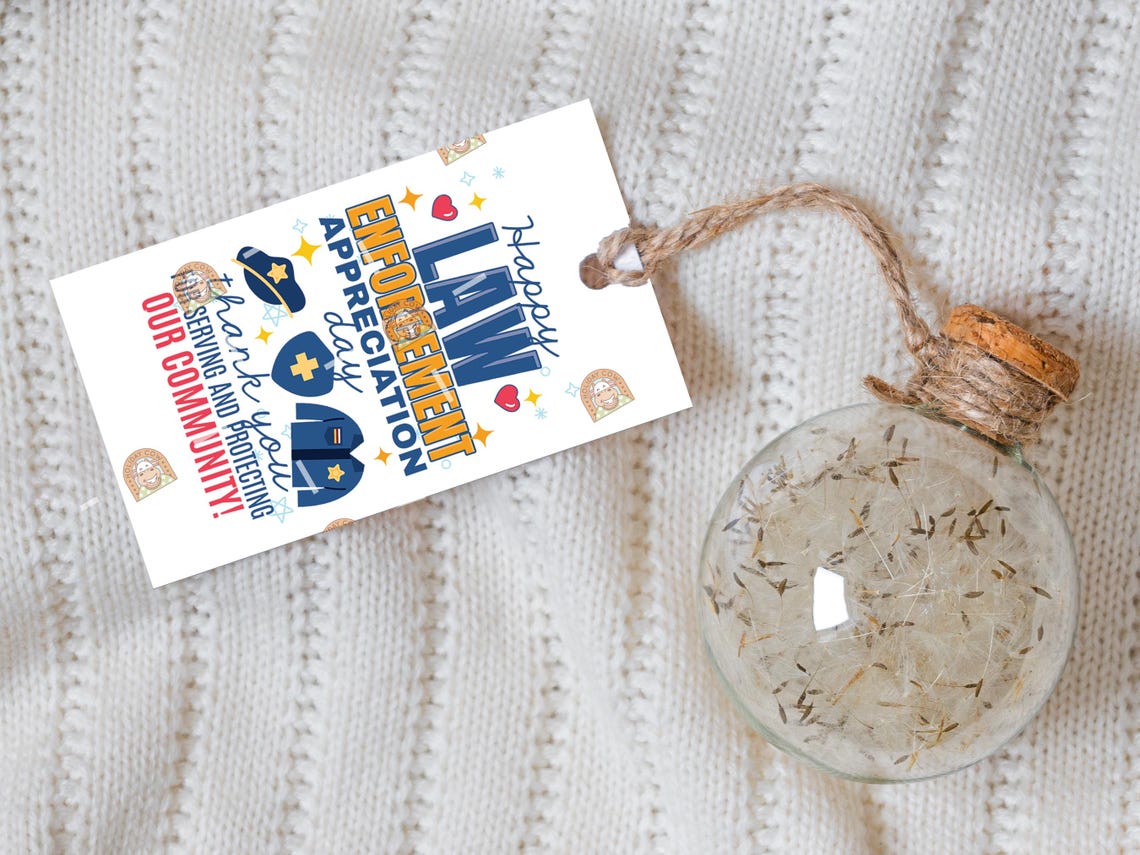 Printable Law Enforcement Appreciation Day Labels, LEAD Tag, Law ...