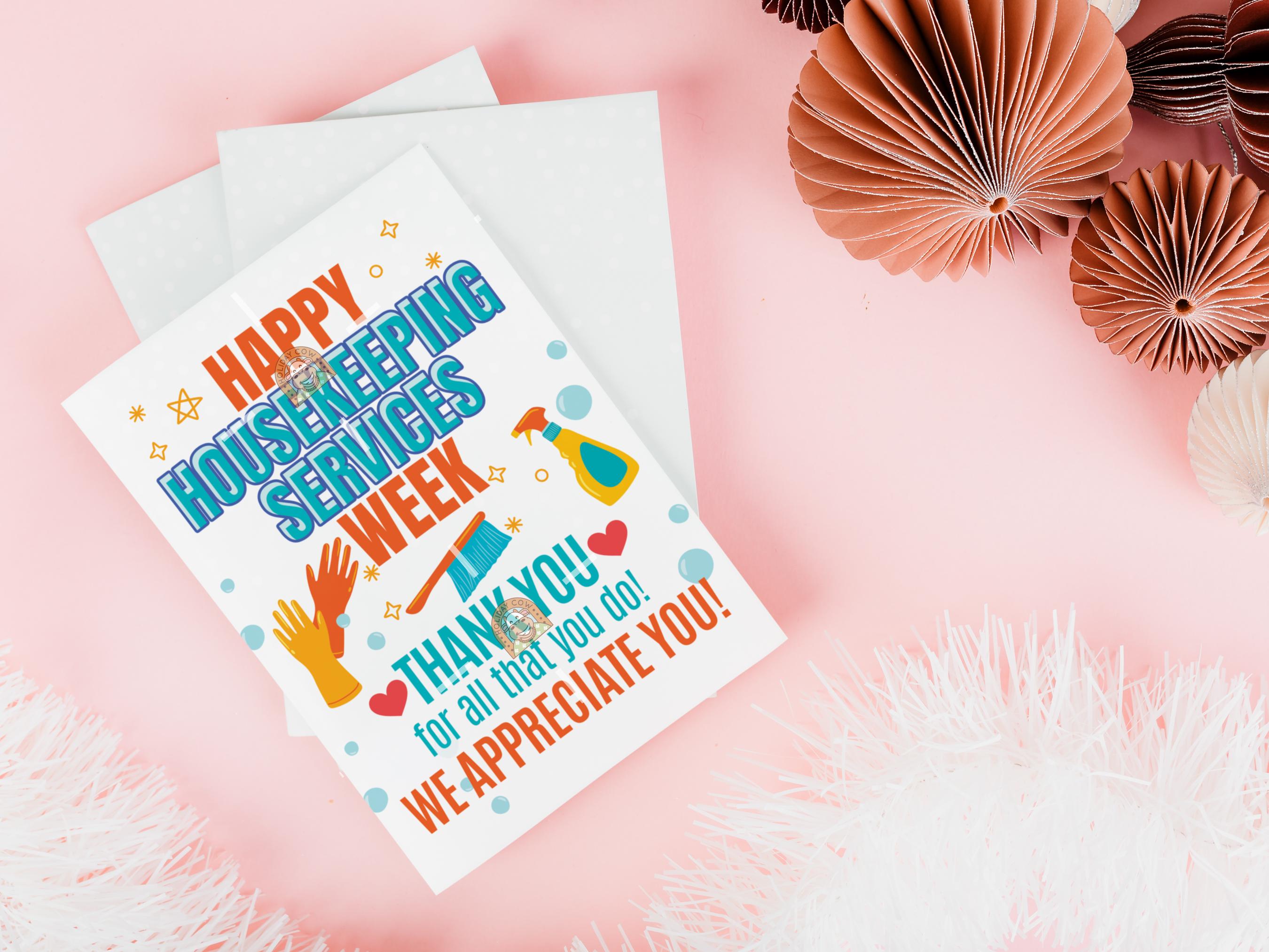 Housekeeping Week Card Printable, Housekeeping Appreciation Week Gift ...