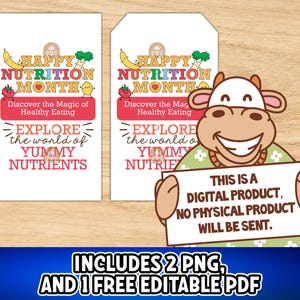 Printable Nutrition Month Gift Tag, School Nutrition Month Tag ...