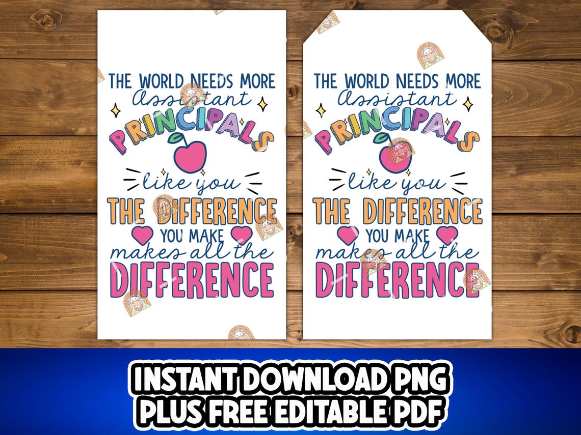 Assistant Principals Week Gift Tag, Assistant Principal Week Tag ...