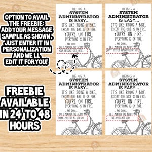 Sysadmin Gift, System Administrator Day Card Printable, System Admin ...