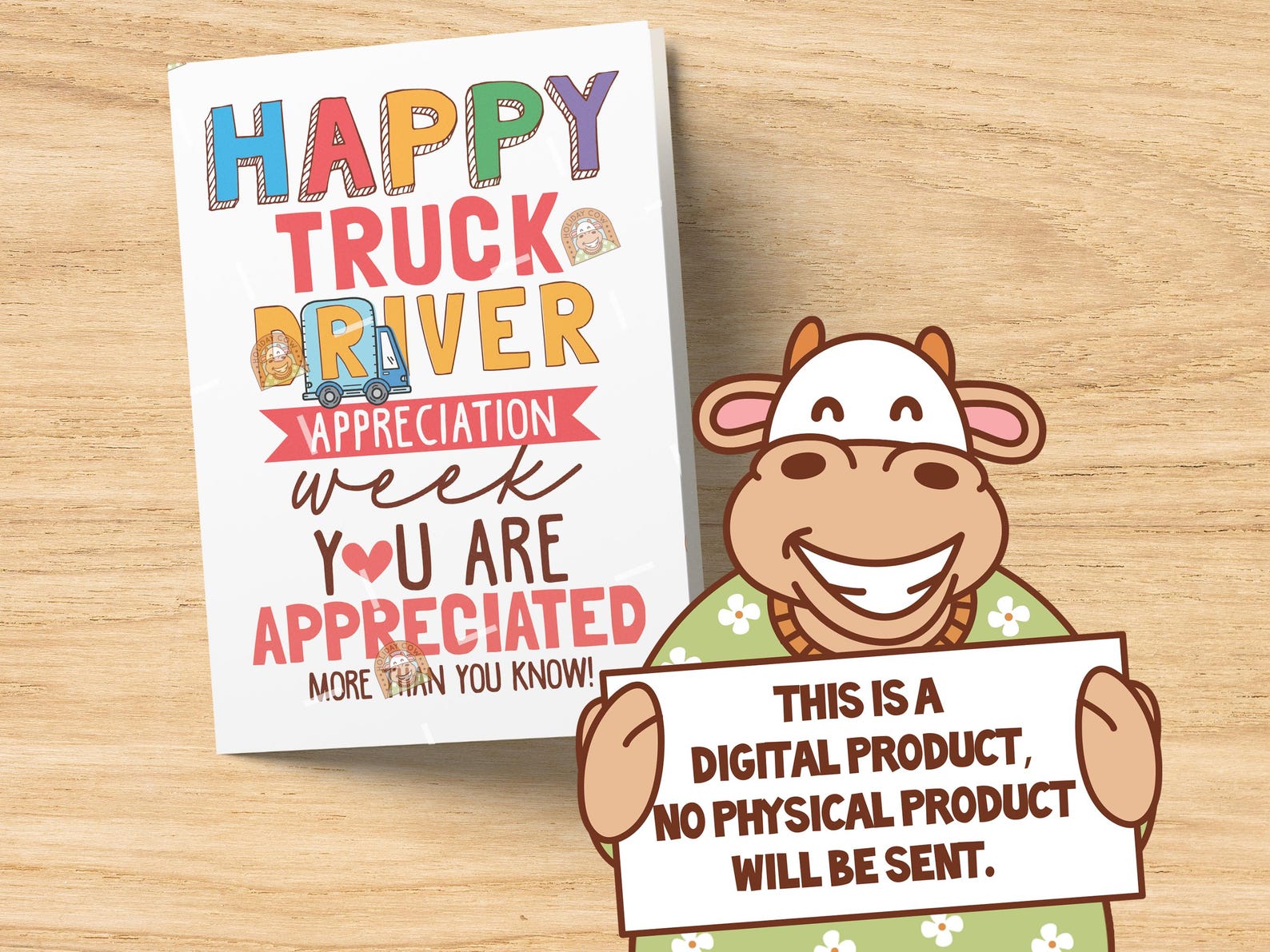 Truck Driver Appreciation Week Card Printable, Truck Driver ...