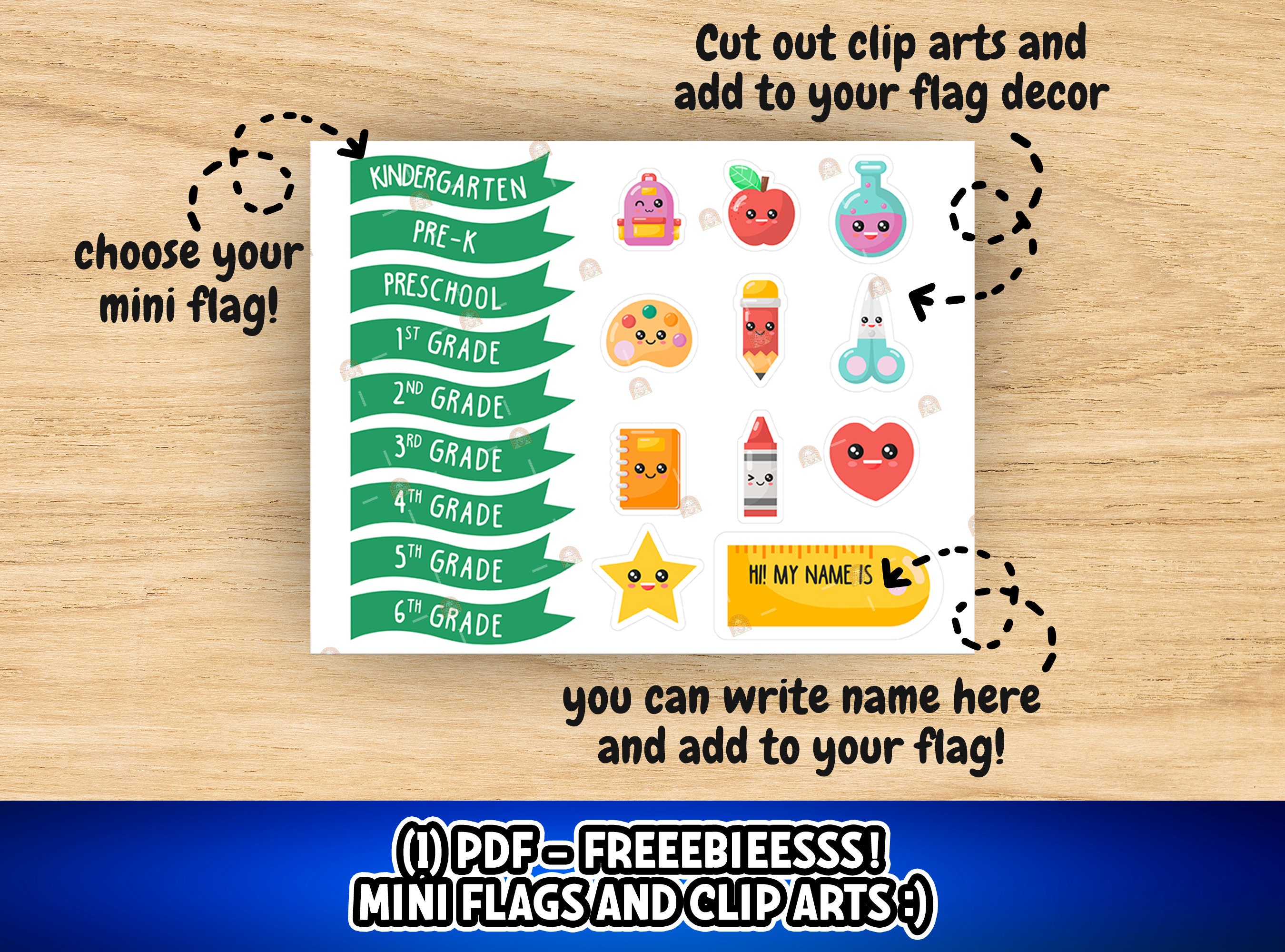 First Day of 2nd Grade Flag, Printable First Day of School Pennant Flag ...