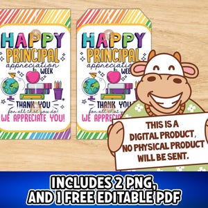 Principal Appreciation Week Tag Printable, National Principals Week Tag ...