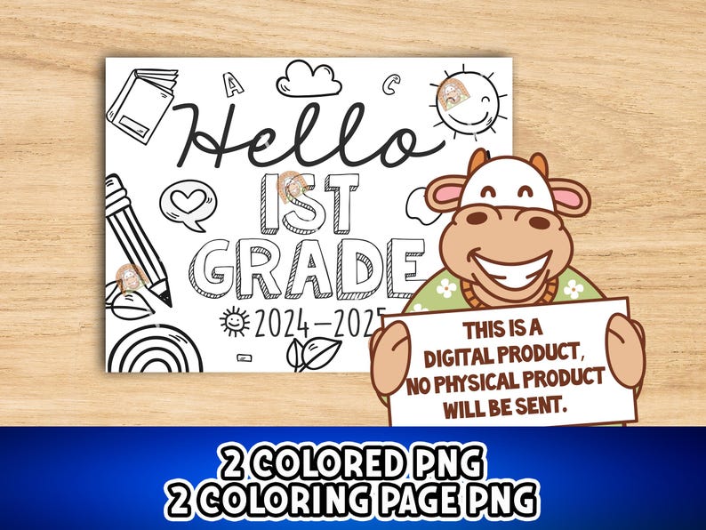 First Day of 1st Grade Sign, First Day of School Sign Printable, Back ...