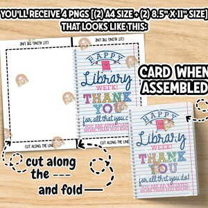 Printable Library Week Card for Librarian, Library Week Gift, Library ...