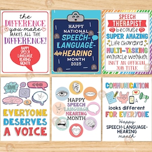 National Speech Language Hearing Month Signs Printable, Speech Language ...