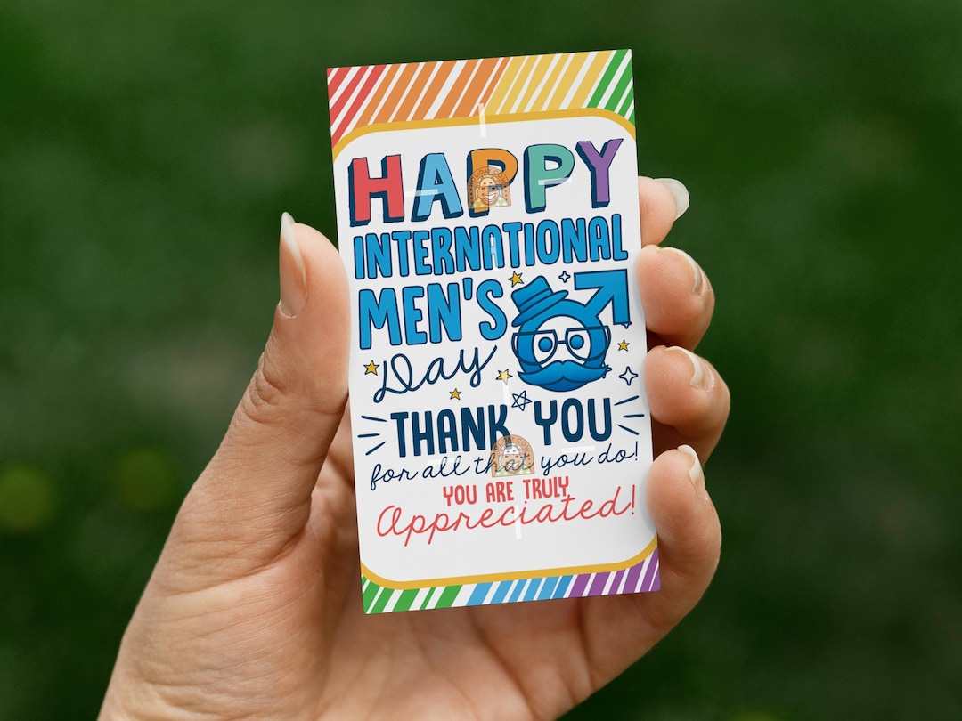 International Men’s Day Tags Printable, Happy Men’s Day Tag, Men’s Day ...