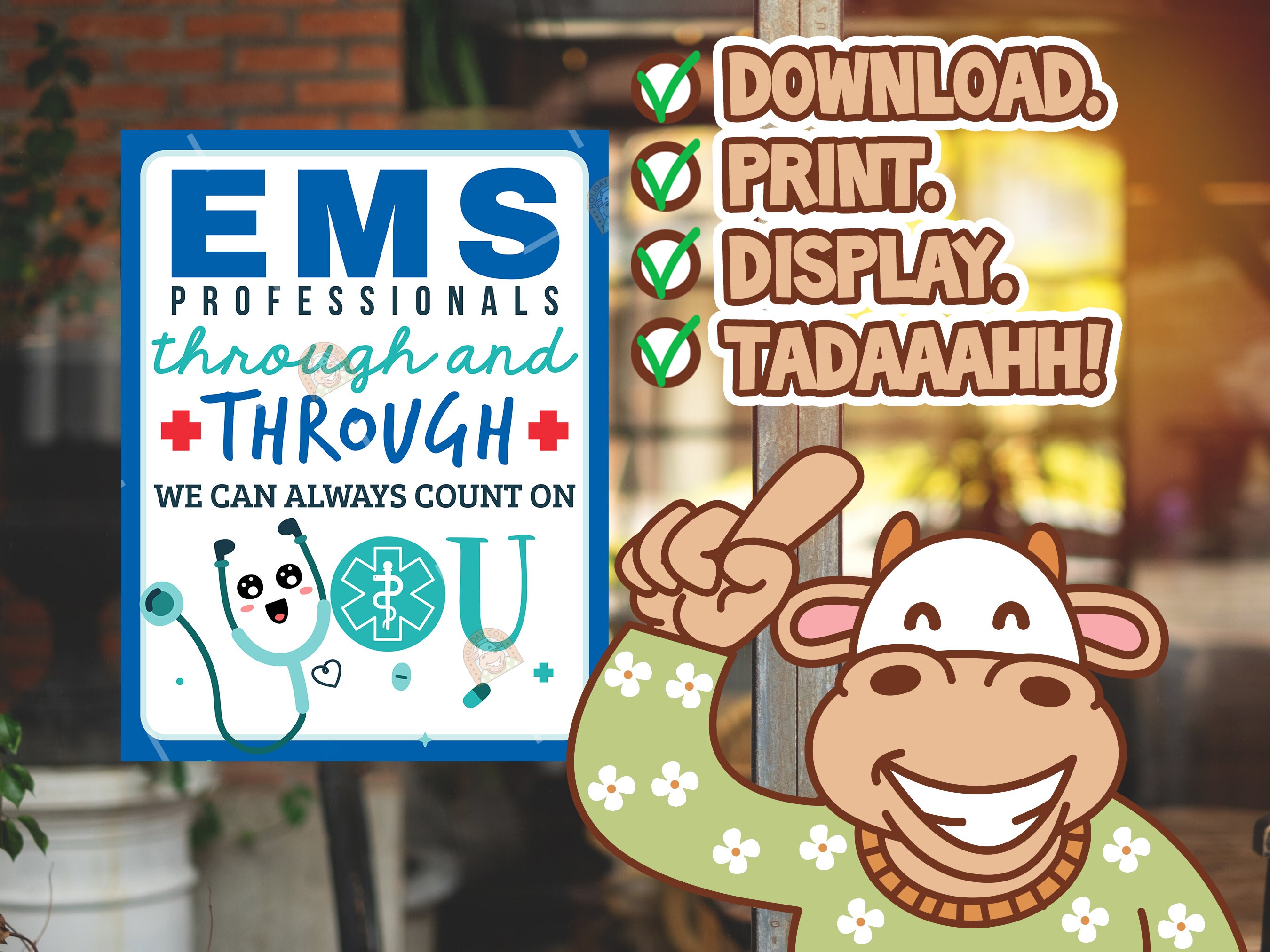 EMS Week Signs Printable Bundle, Ems Week Gifts, Ems Appreciation ...