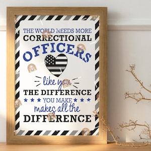 Correctional Officer Gift, Printable Correctional Officer Week Card ...