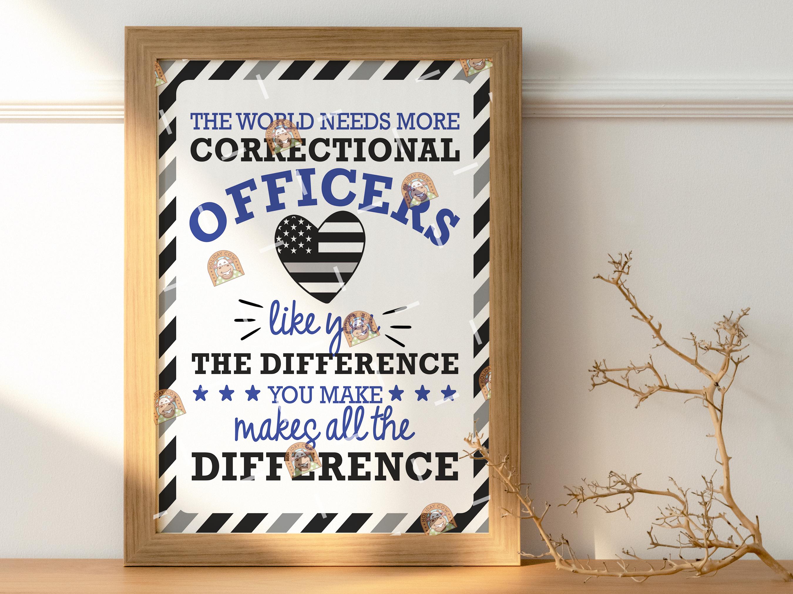 Correctional Officer Gift, Printable Correctional Officer Week Card ...