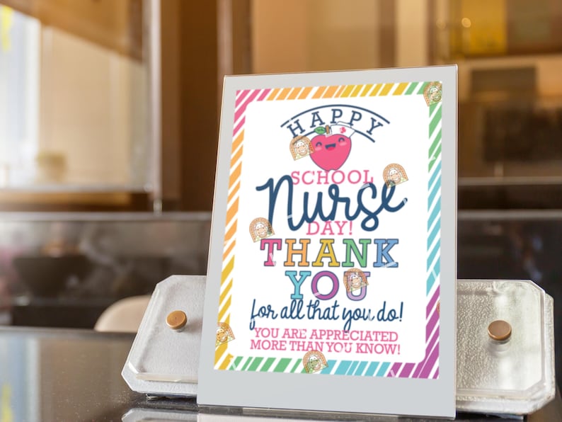 School Nurse Day Signs Printable, School Nurse Gift, School Nurse ...