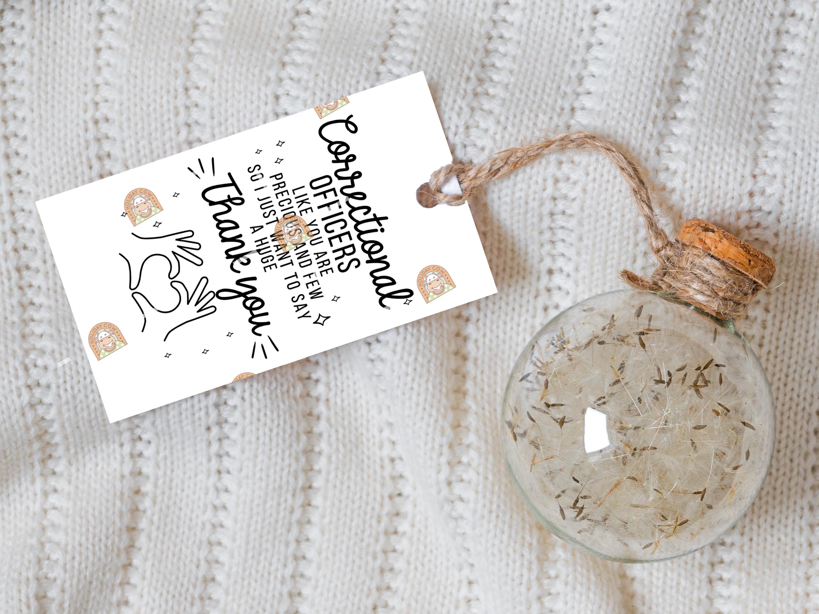 Correctional Officer Gift Tag Printable, Correctional Officer Week Tag ...