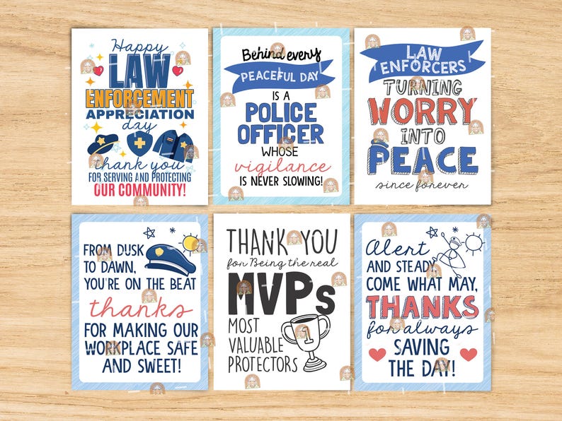 Law Enforcement Appreciation Day Signs Printable, LEAD Signs, Law ...