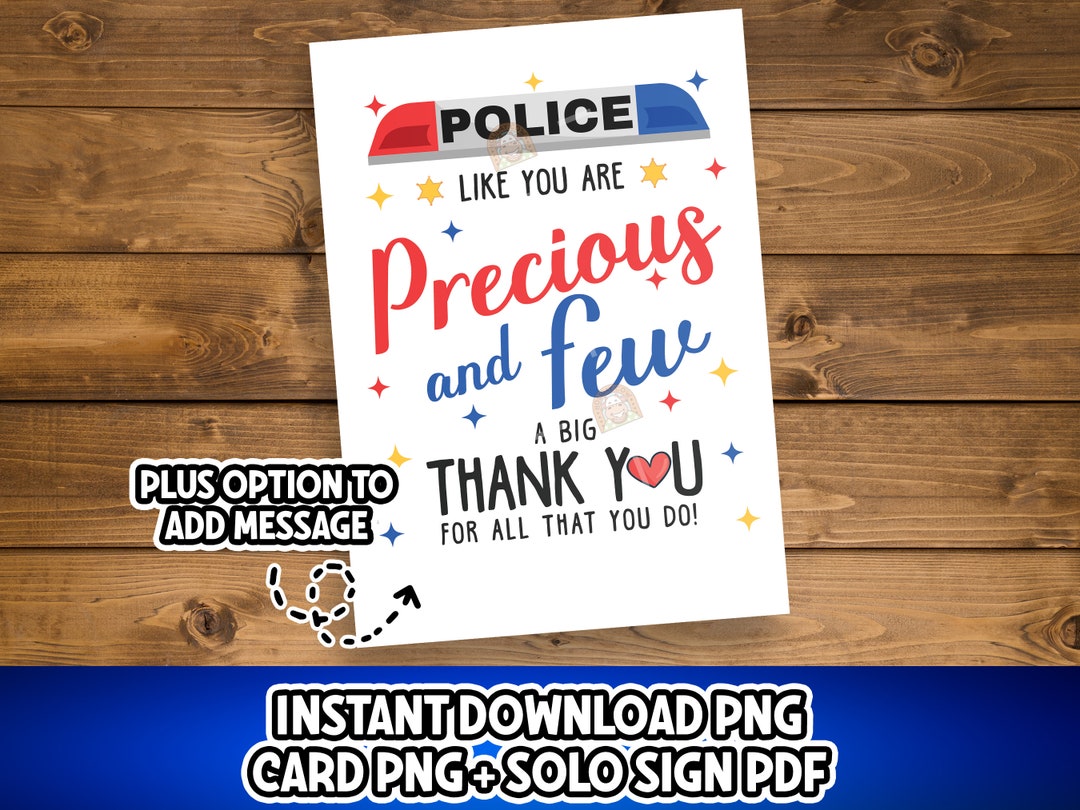 Police Week Card Printable, National Police Officers Week Gift, Police ...