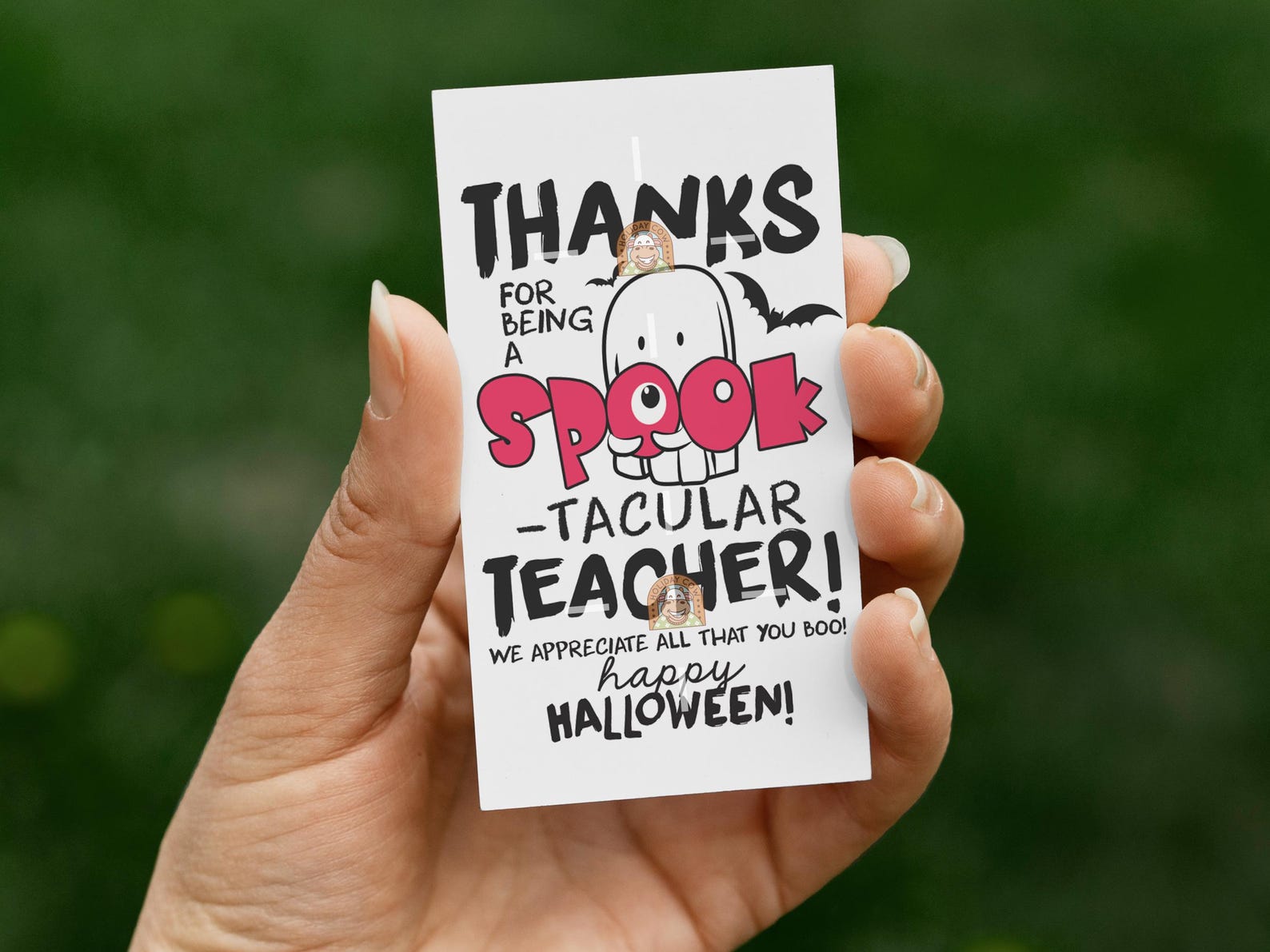 Teacher Halloween Printable Tag, Thanks for Being A Spooktacular ...