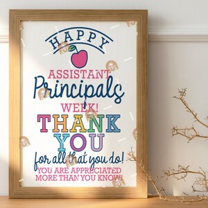 Assistant Principals Week Gift Printable, Assistant Principal ...