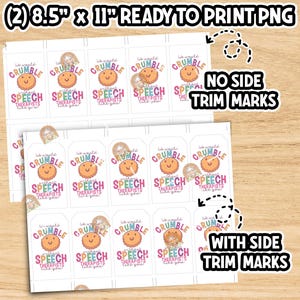 Speech Therapist Gift Tag, Printable Speech Therapist Thank You Speech ...