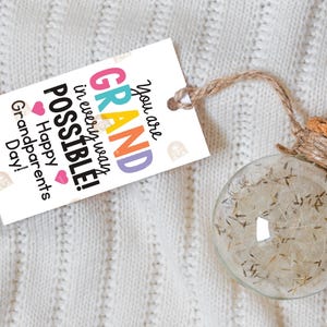 Grandparents Day Tag Printable, Grandparent Gift Tag From Grand ...