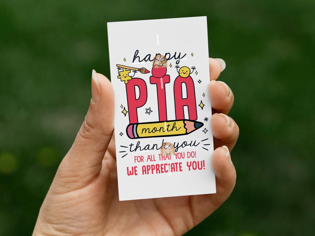 National Parent Teacher Association Month Gift Tag Printable, Parent ...
