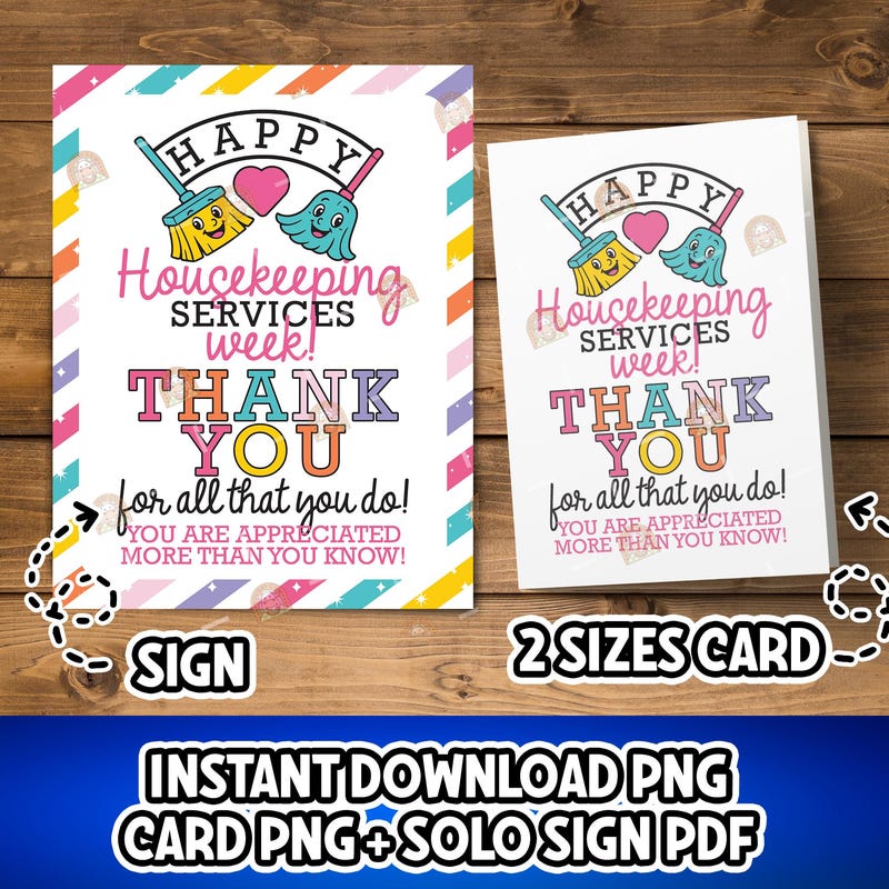 Housekeeping Week Posters - Etsy