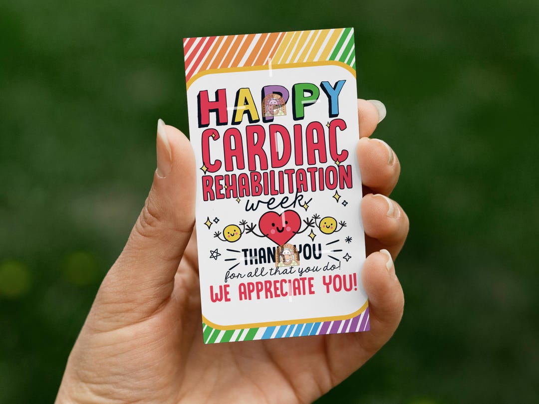 Printable Cardiac Rehab Week Tag, Cardiac Rehabilitation Week Gift Tag ...