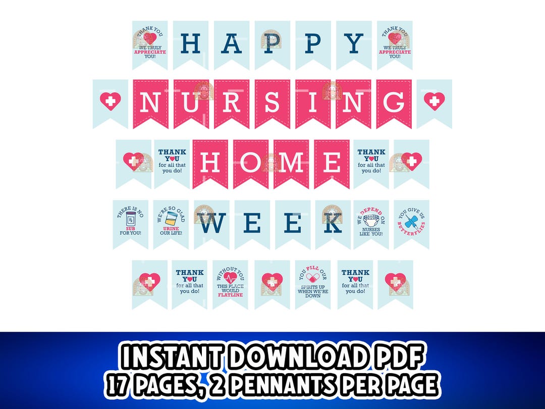 Skilled Nursing Home Week Banner Printable, Skilled Nursing Home Week ...